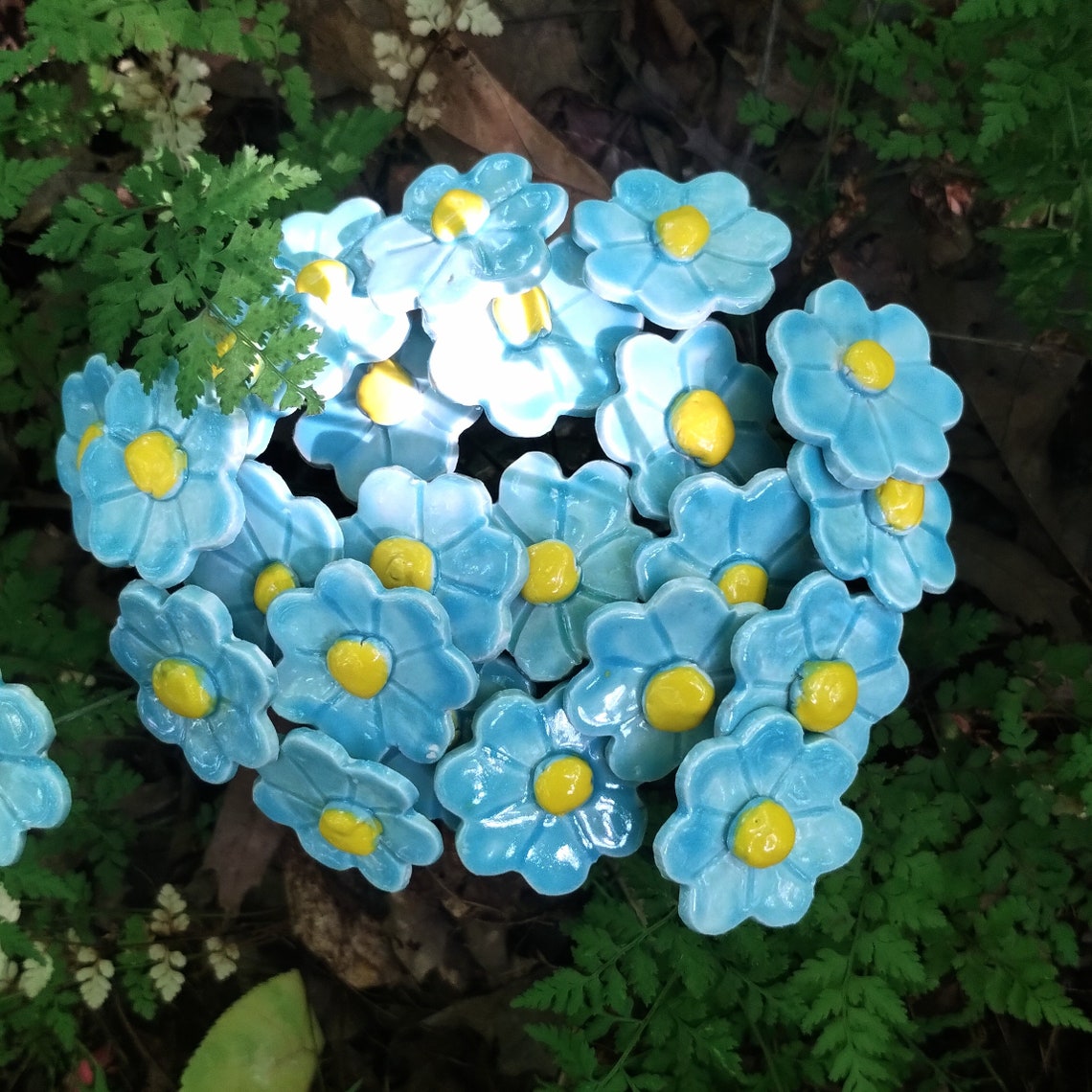 Ceramic Daisy Flower: Handmade Clay Garden Plant Accessory - Etsy