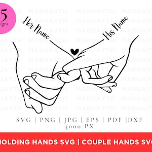 25 Holding Hands SVG | Couple Hands SVG - Etsy