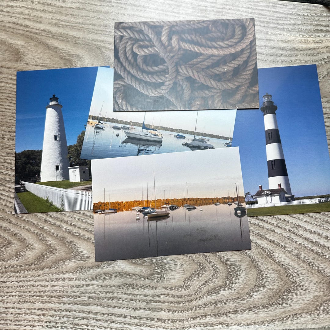 Set of 10 Coastal Postcards With Envelopes – Nautical Photography ...