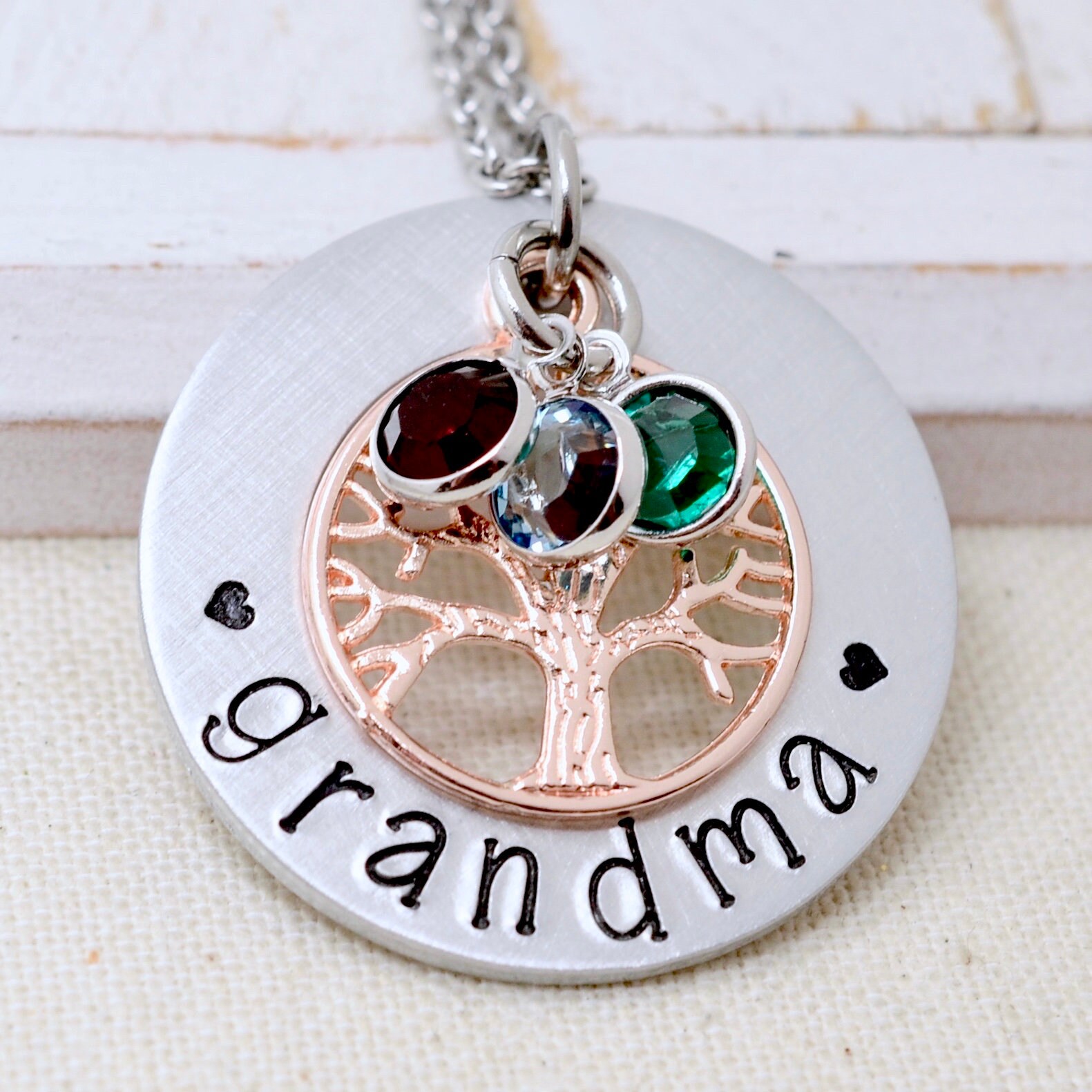 Necklace For Grandma Grandmother Necklace Birthstone Family | Etsy