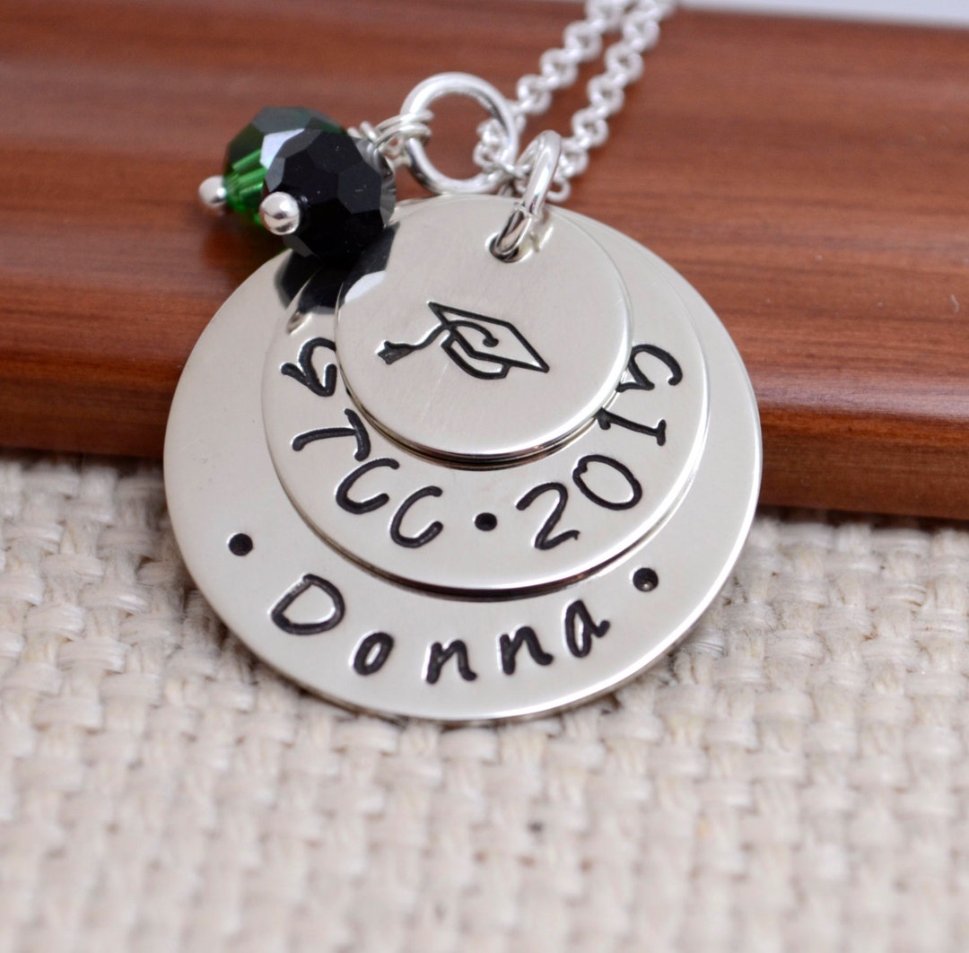 Personalized Necklace for Graduation, Senior Necklace, Class of 2021 ...