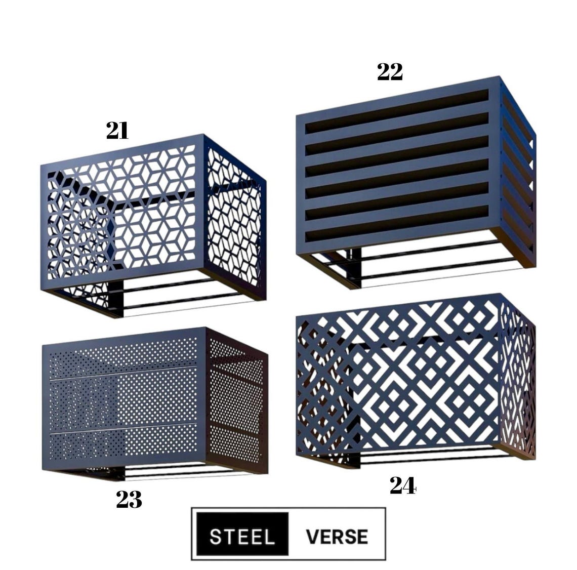 Decorative Metal Air Conditioner Cover - Modern and Stylish Wall ...
