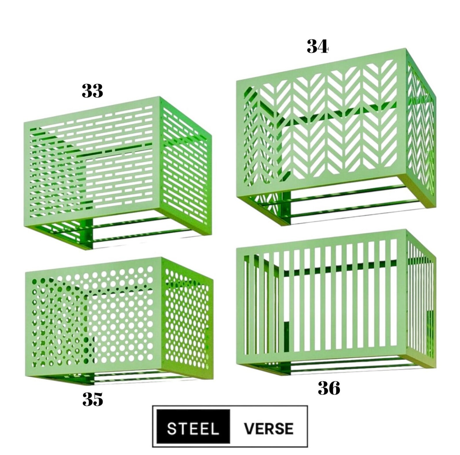 Decorative Metal Air Conditioner Cover - Modern and Stylish Wall ...