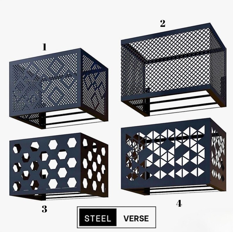 Decorative Metal Air Conditioner Cover - Modern and Stylish Wall ...