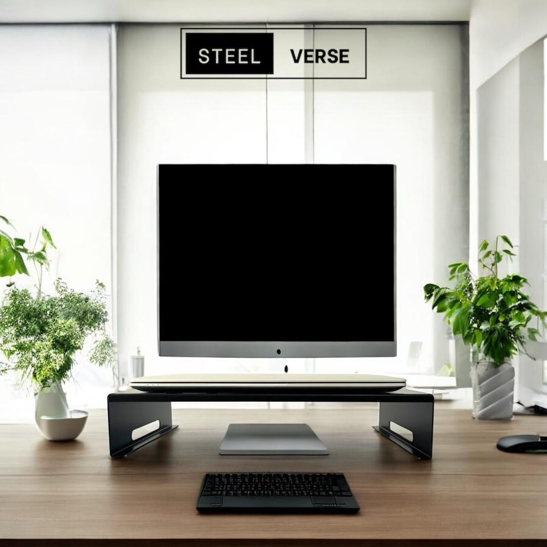 Ergonomic Steel Monitor Stand | Sleek Steel Monitor Stand | Laptop ...