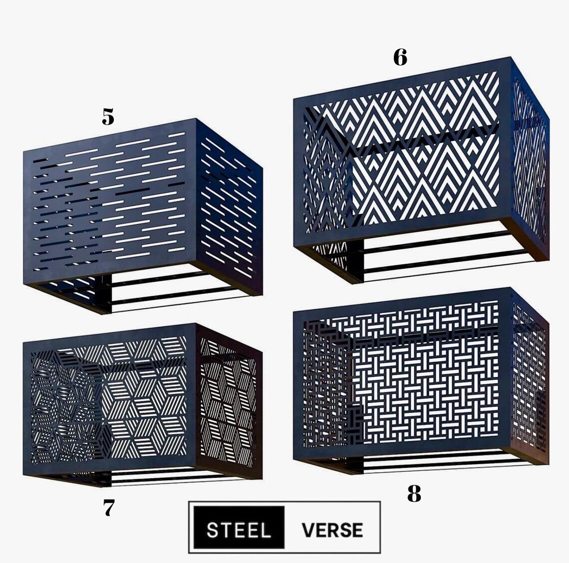 Decorative Metal Air Conditioner Cover - Modern and Stylish Wall ...