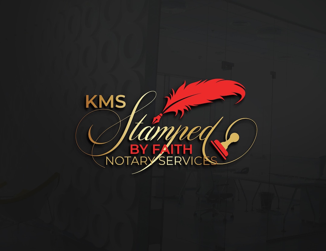 Custom Notary Logo | Elegant Signature Logo Design | Watercolor Notary ...