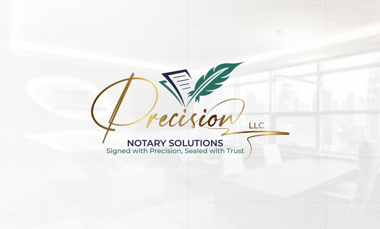 Custom Notary Logo | Elegant Signature Logo Design | Watercolor Notary ...