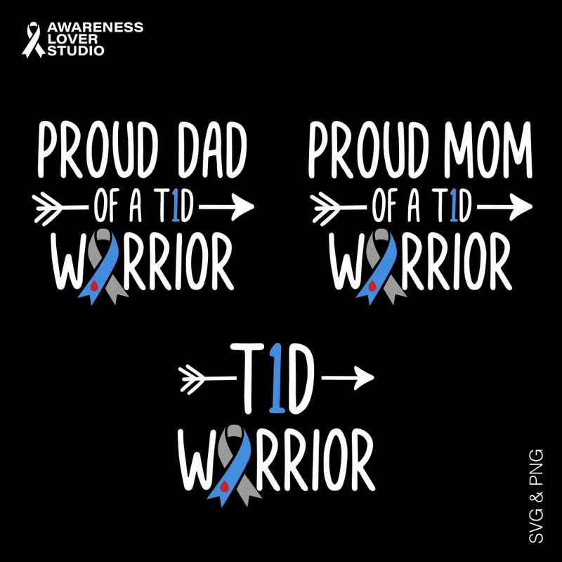 Blue T1d Dad Png - Etsy