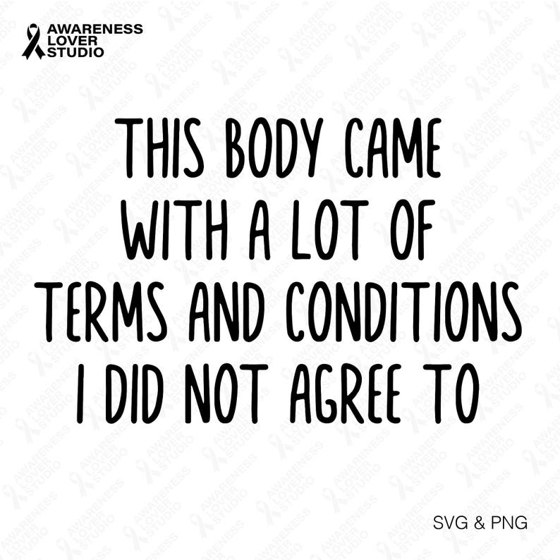 Invisible Disability SVG PNG: Warrior Terms & Conditions, Hidden ...