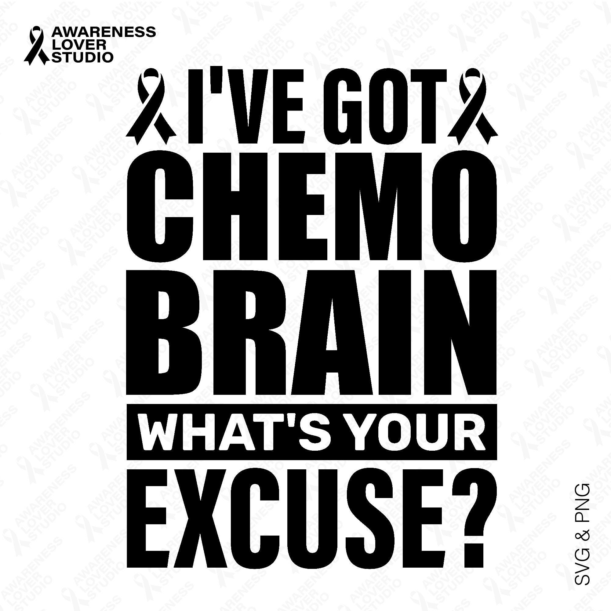 Chemo Brain SVG PNG: Battle Cancer, Survivor Support, Funny Awareness ...