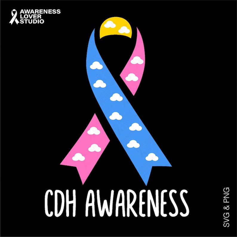 CDH Awareness Ribbon SVG PNG: Congenital Diaphragmatic Hernia Awareness ...