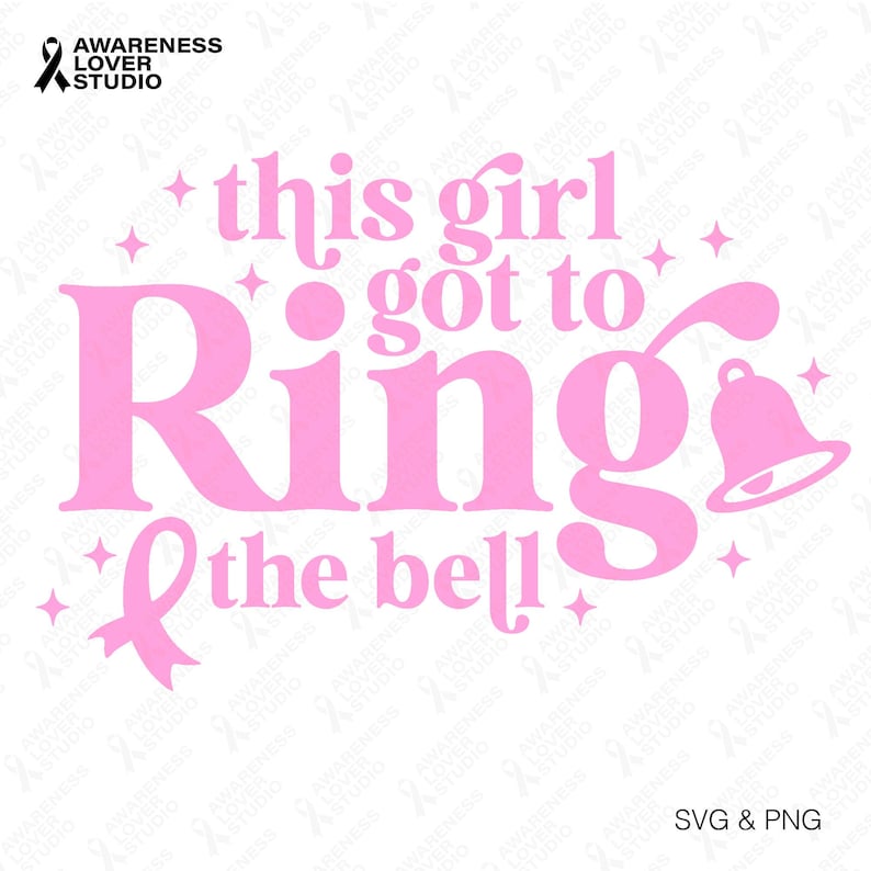 Ring the Bell Breast Cancer Awareness SVG PNG: Pink Ribbon Chemo ...