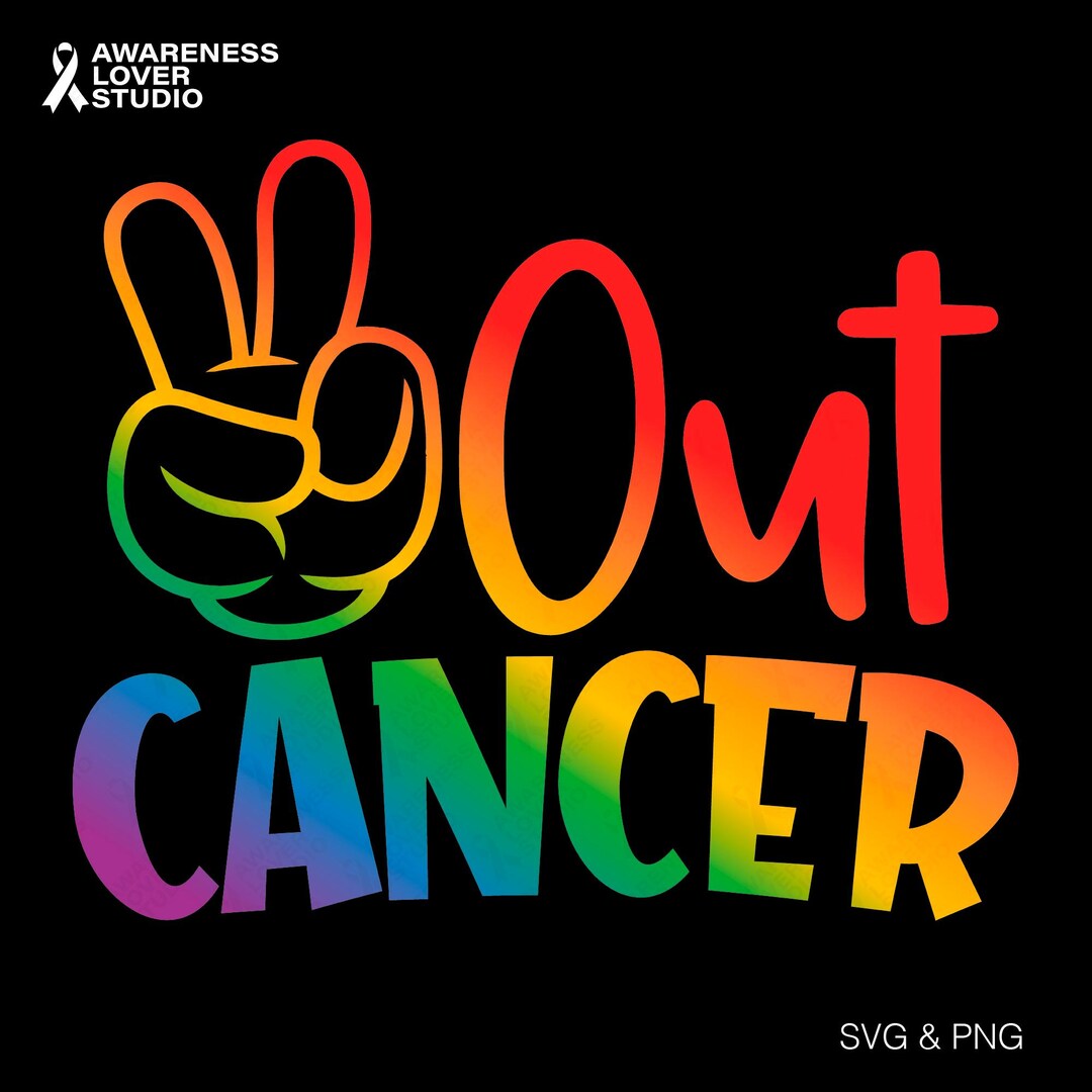 Peace Out Cancer SVG PNG: Chemo Support Gift, Oncology Nurse Support ...