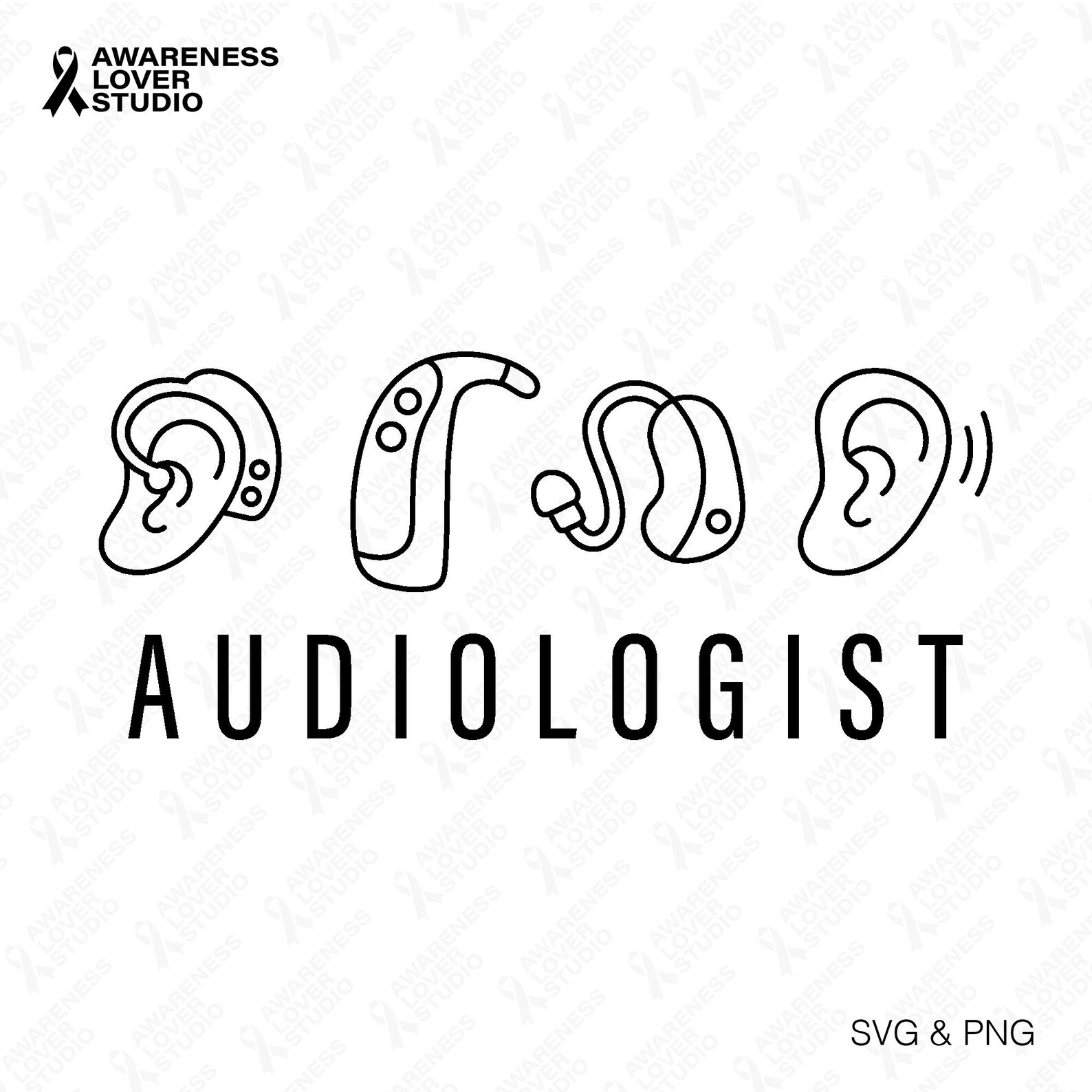 Audiologist SVG PNG: Ear Doctor Hearing Awareness World Hearing Day ...