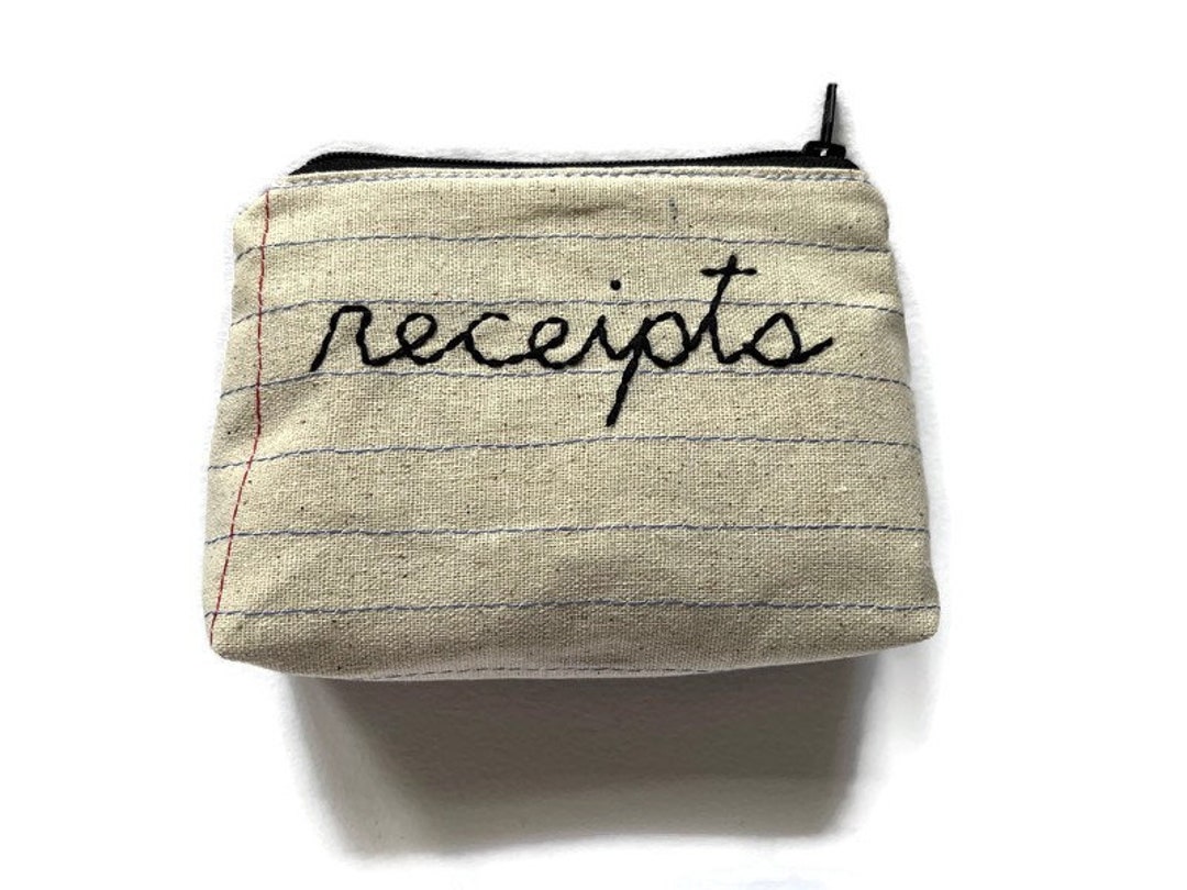 Receipts Bag - Handmade Zip Pouch - Etsy