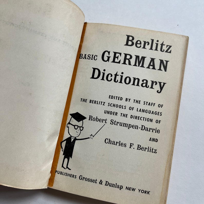 Berlitz Basic German Dictionary - Published in 1957 - Soft Cover - Etsy