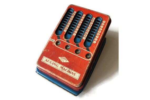 Vintage Adding Machine Tin Toy Prop Fun Novelty Gift - Etsy Australia