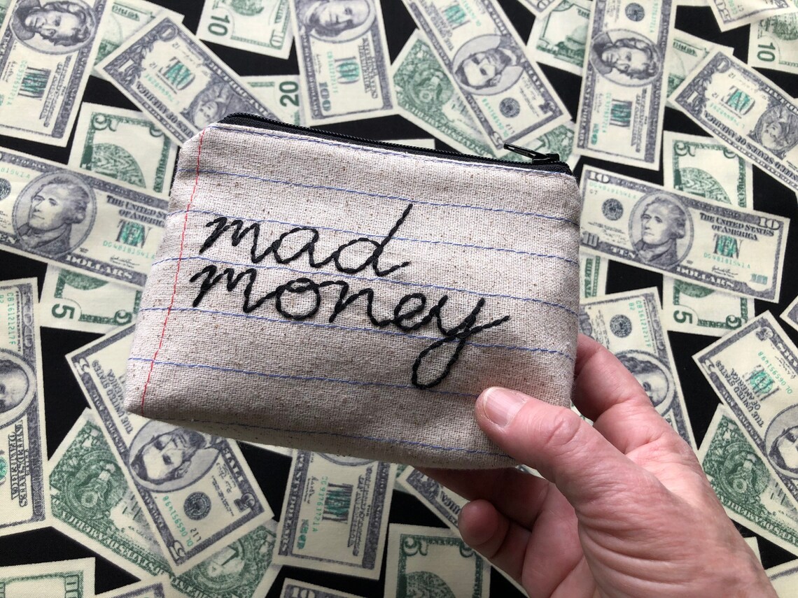 Mad Money Bag Zipper Pouch Modern Money Envelope - Etsy