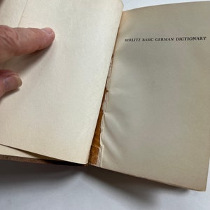 Berlitz Basic German Dictionary - Published in 1957 - Soft Cover - Etsy