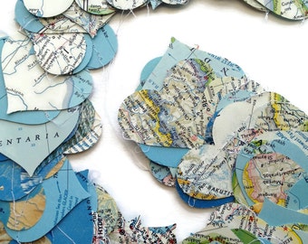 Heart Map Garland - Etsy