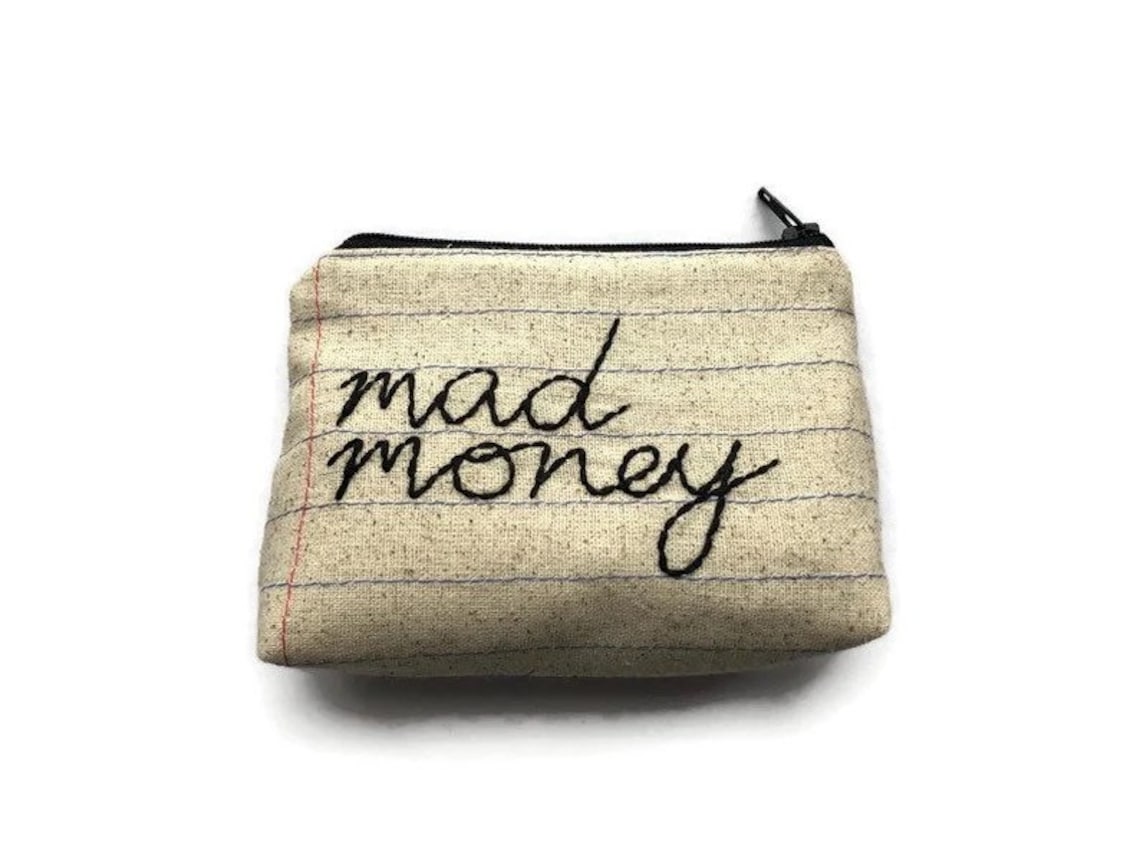 Mad Money Bag Zipper Pouch Modern Money Envelope - Etsy