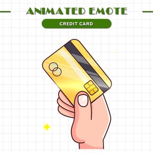 Credit Card Animated Emote | Funny Twitch Emote - Discord Emote | Kick ...