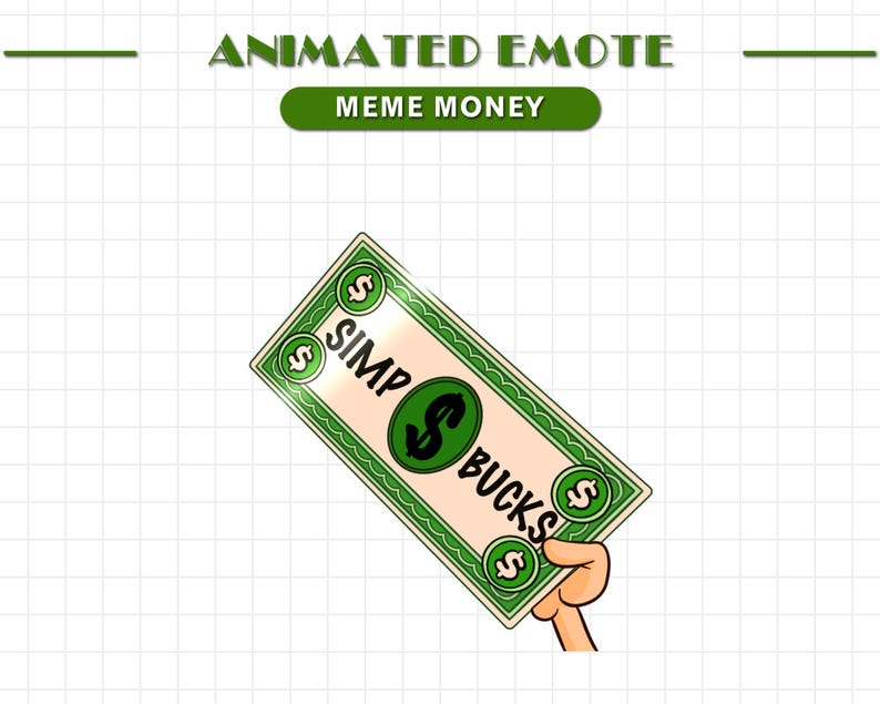 Animated Simp Bucks Emote | Twitch, Discord, Youtube, Kick Emoji ...