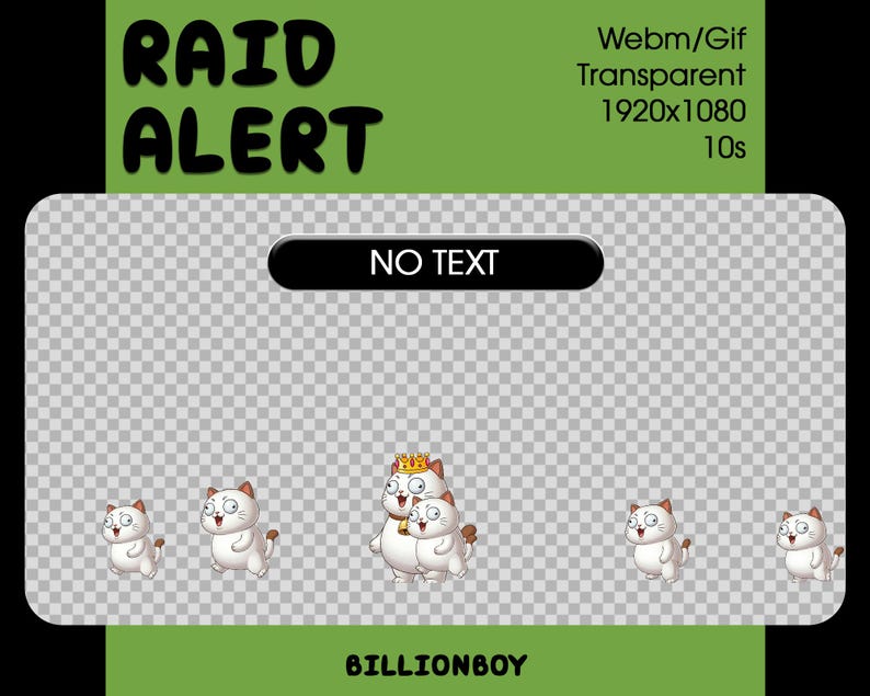 Animated Fat Cat Twitch Raid Alerts - Funny Kitty Stream Alert for ...