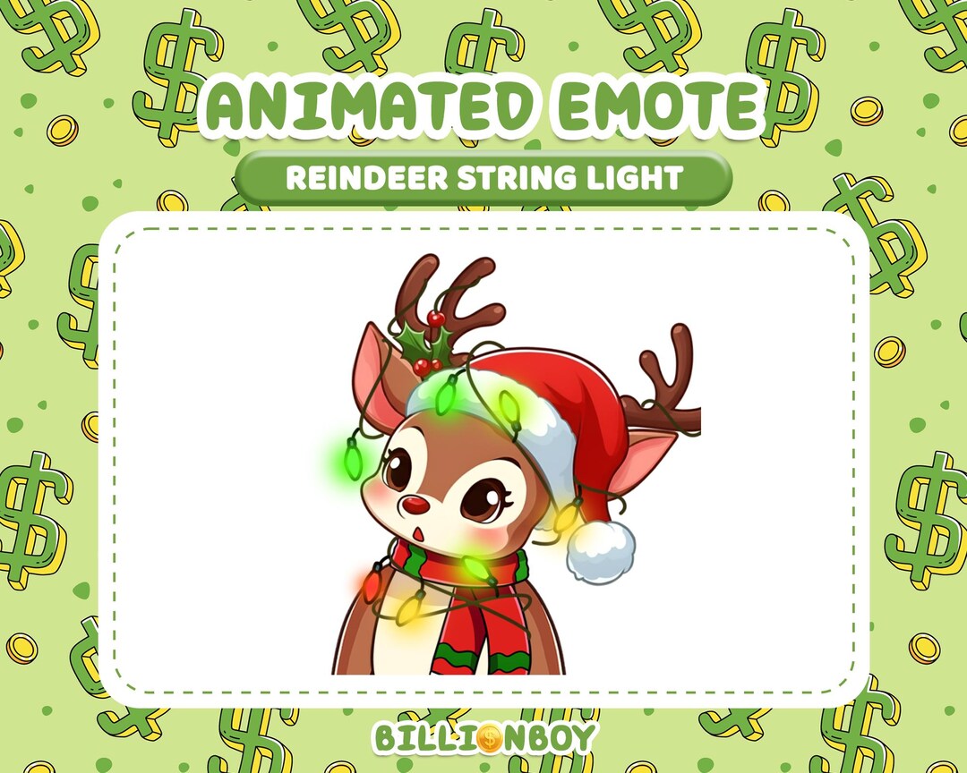 Animated Reindeer String Light Emote for Twitch, Youtube and Discord ...