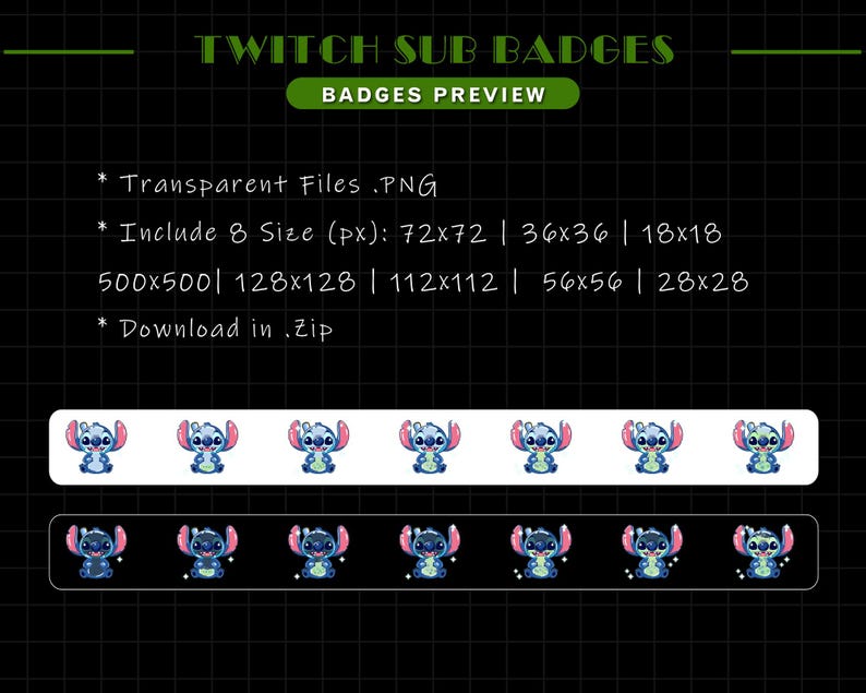 8xstitch Bubble Tea Sub Badges| Stitch Sub Badges | Twitch Bit Badges ...