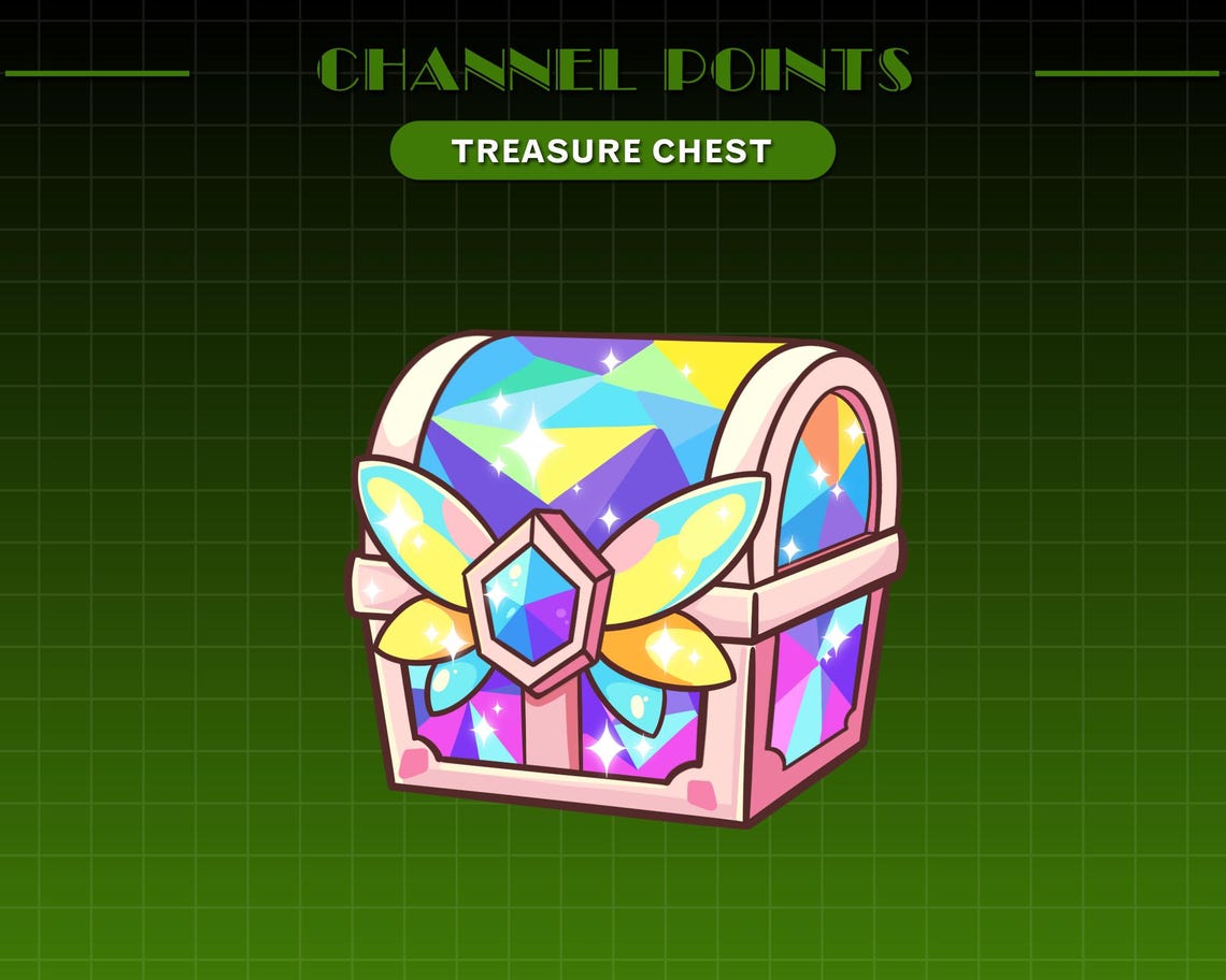 Sparkling Treasure Chest Channel Point Icon | Magical Streamer Reward ...
