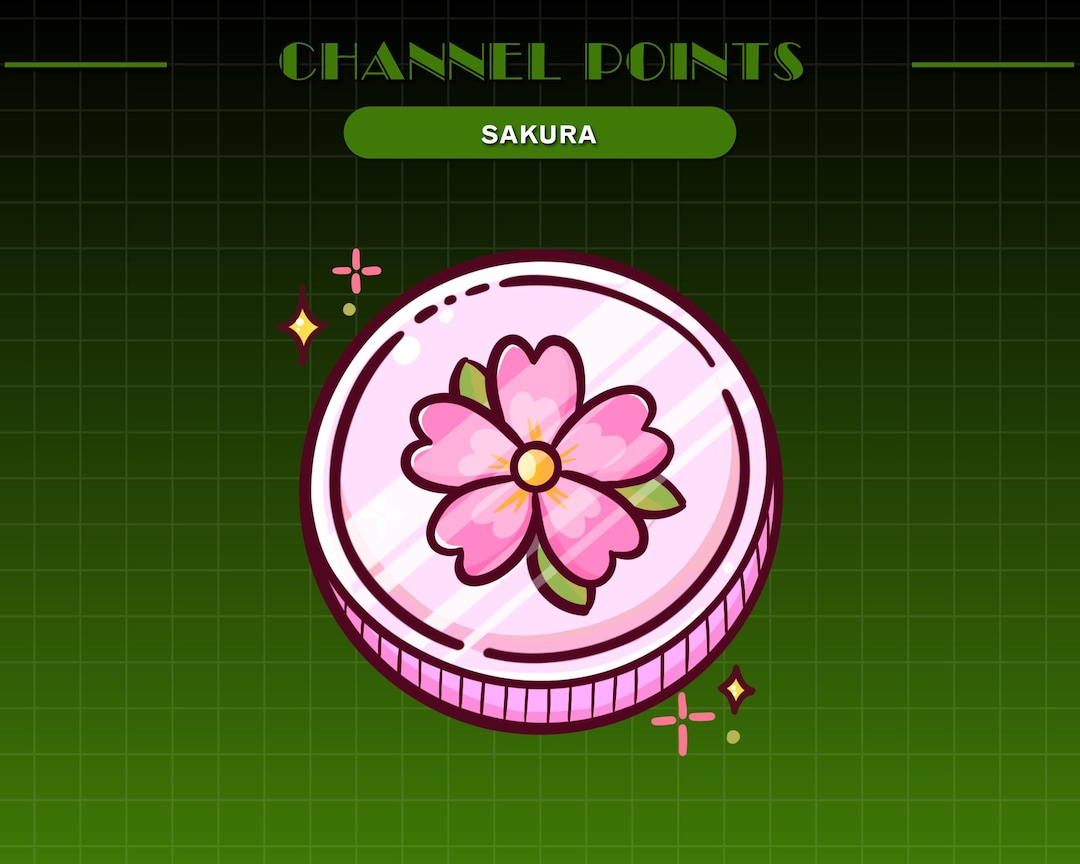 Sakura Channel Twitch Point Icon | Cherry Blossom Streamer Reward ...