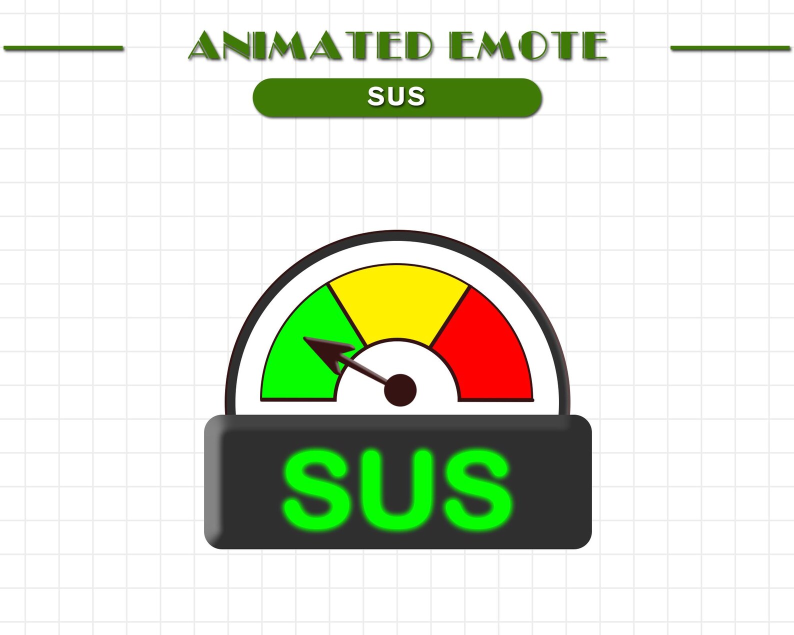 SUS Meter Animated Twitch Emote for Among Us | Twitch, Discord, Kick ...