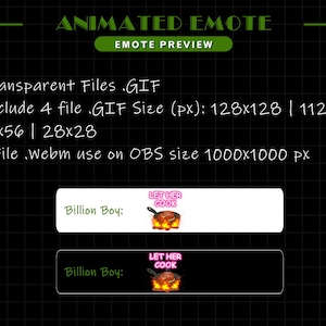 Let Her Cook Animated Emote | Funny Meme Emote | GIF and WEBM for ...