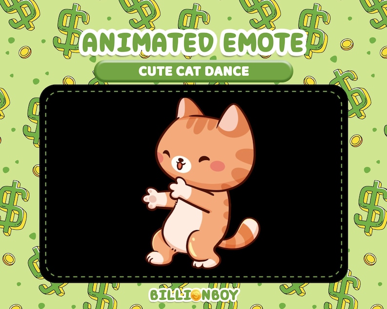 Animated Emote: Kawaii Cat Dance | Emoji for Twitch, Youtube, Discord ...