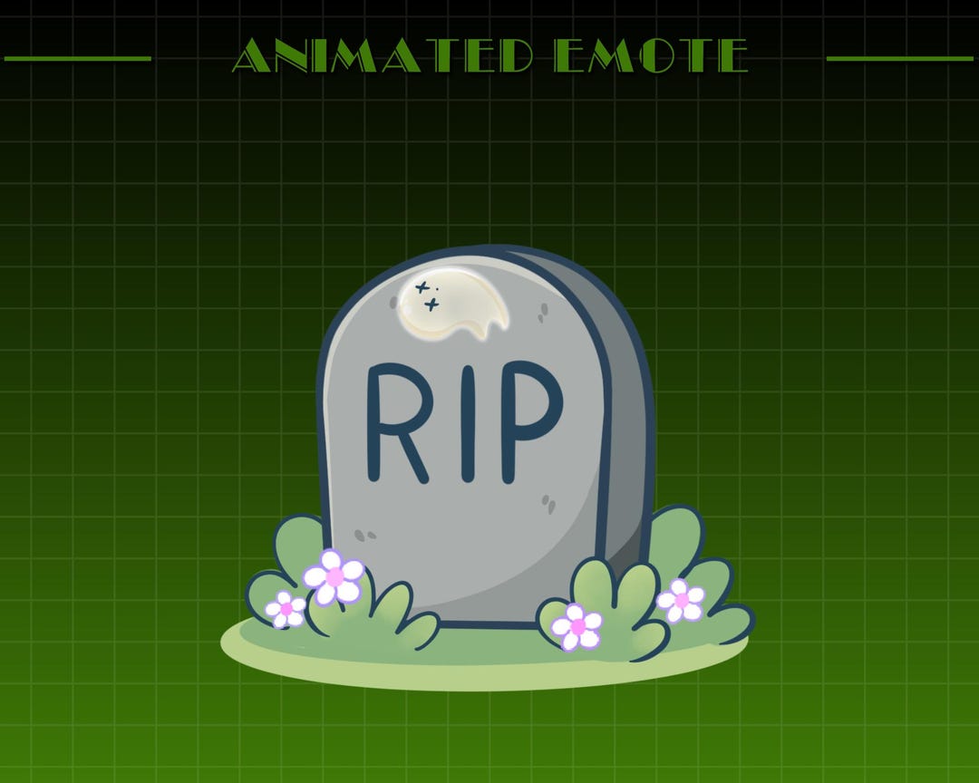 Animated Rip Emote | Twitch - Discord - Youtube Streaming Emote | Rip ...