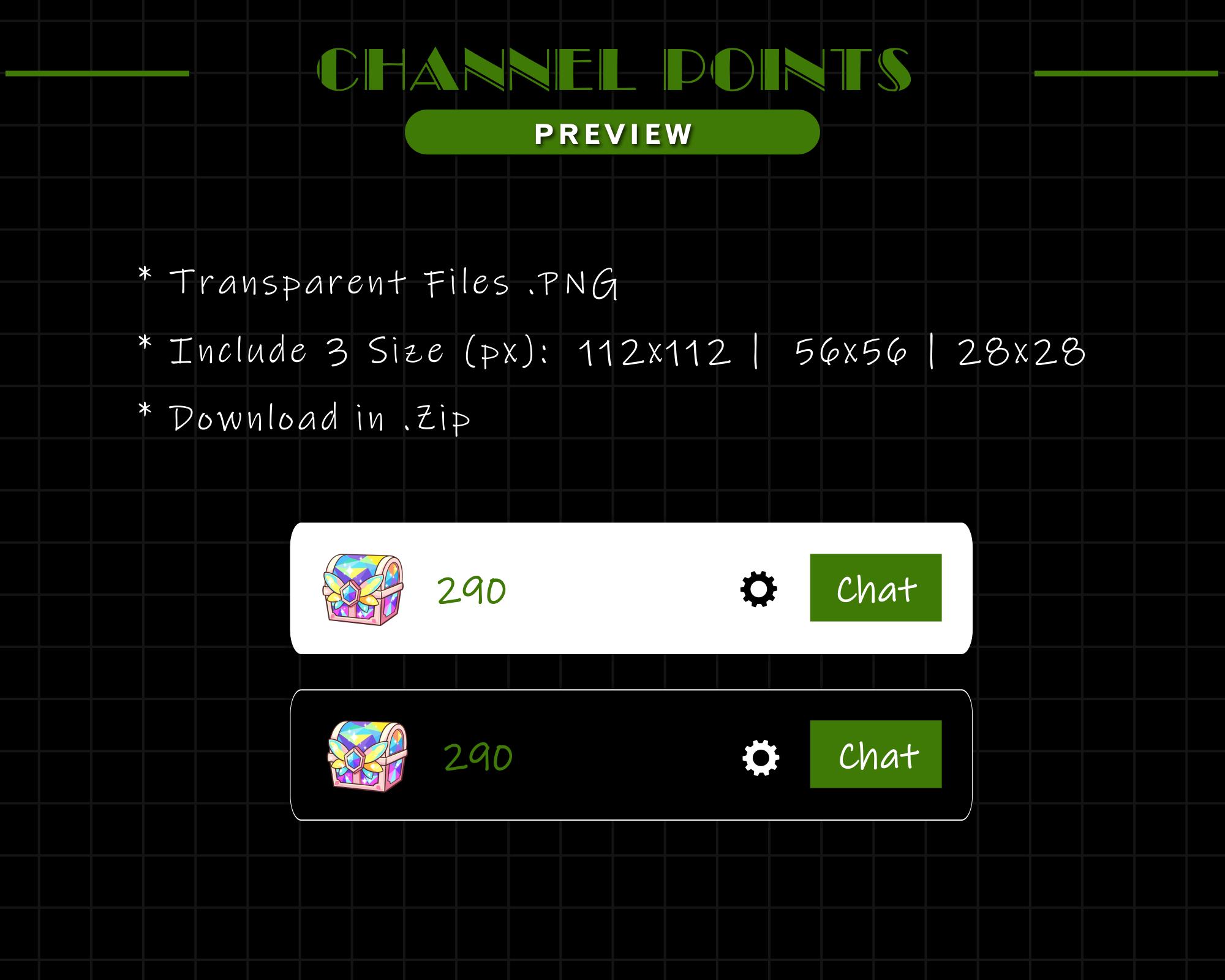Sparkling Treasure Chest Channel Point Icon | Magical Streamer Reward ...