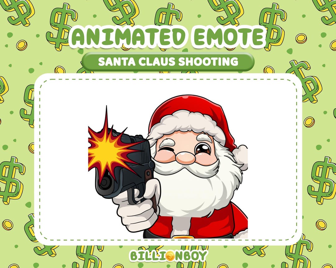 Animated Santa Claus Shooting Emote for Twitch, Youtube and Discord ...