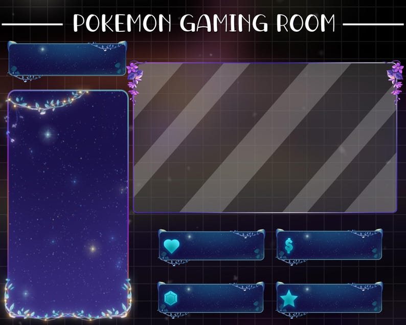 ANIMATED Stream Package: Pokemon Gaming Room Stream Overlay | Pikachu ...