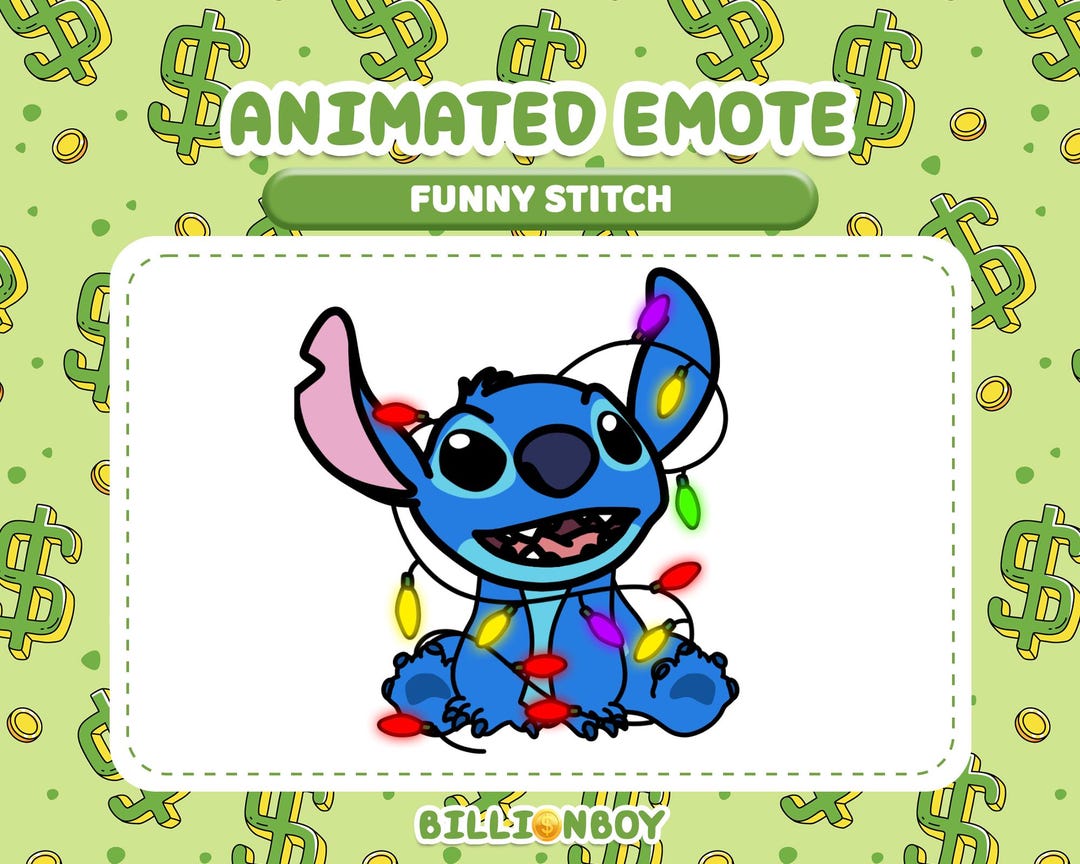 Animated Funny Stitch Emote for Twitch, Youtube, Discord | Stitch With ...