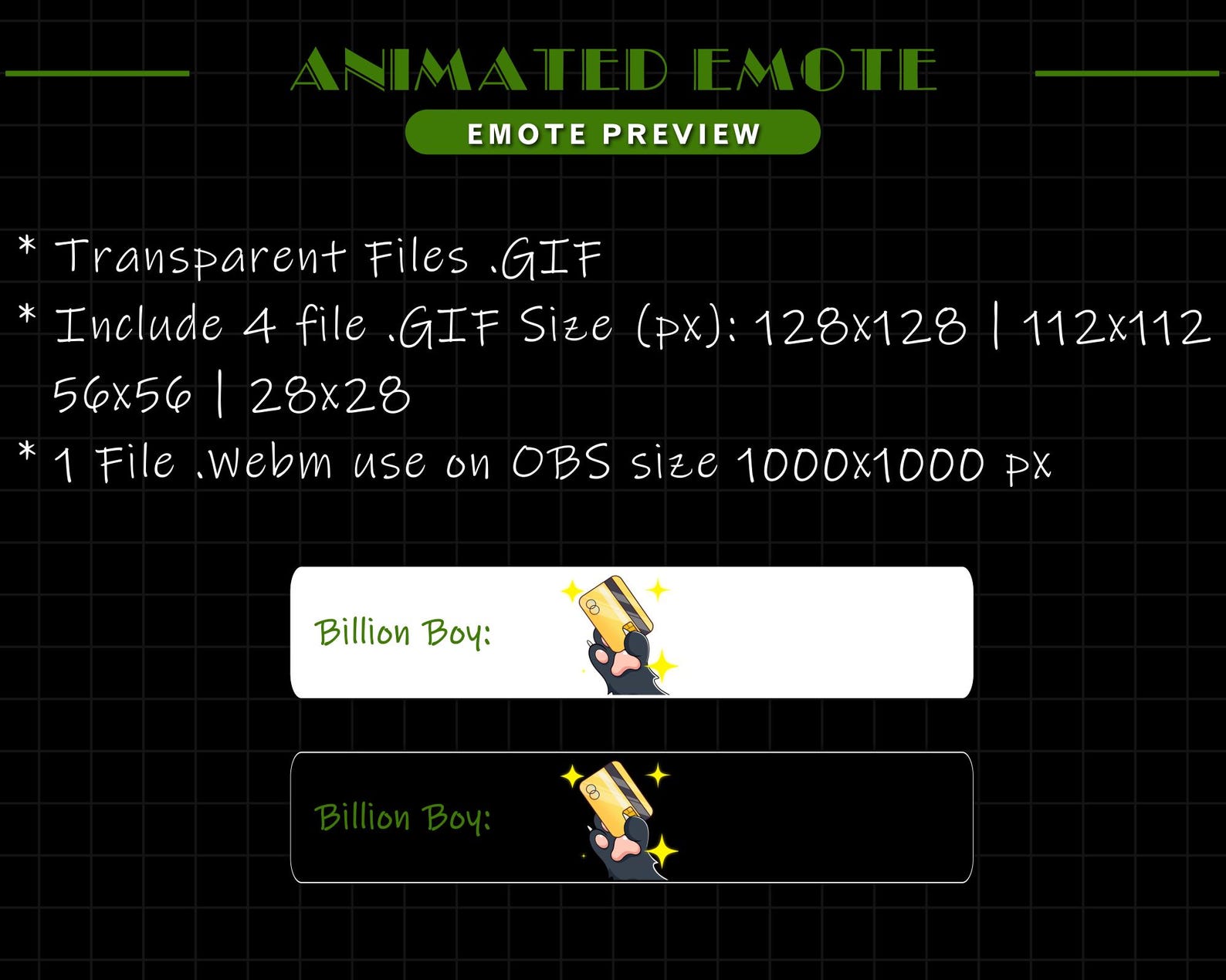 Animated Cat Credit Card Emote | Emoji for Twitch, Discord, Kick ...
