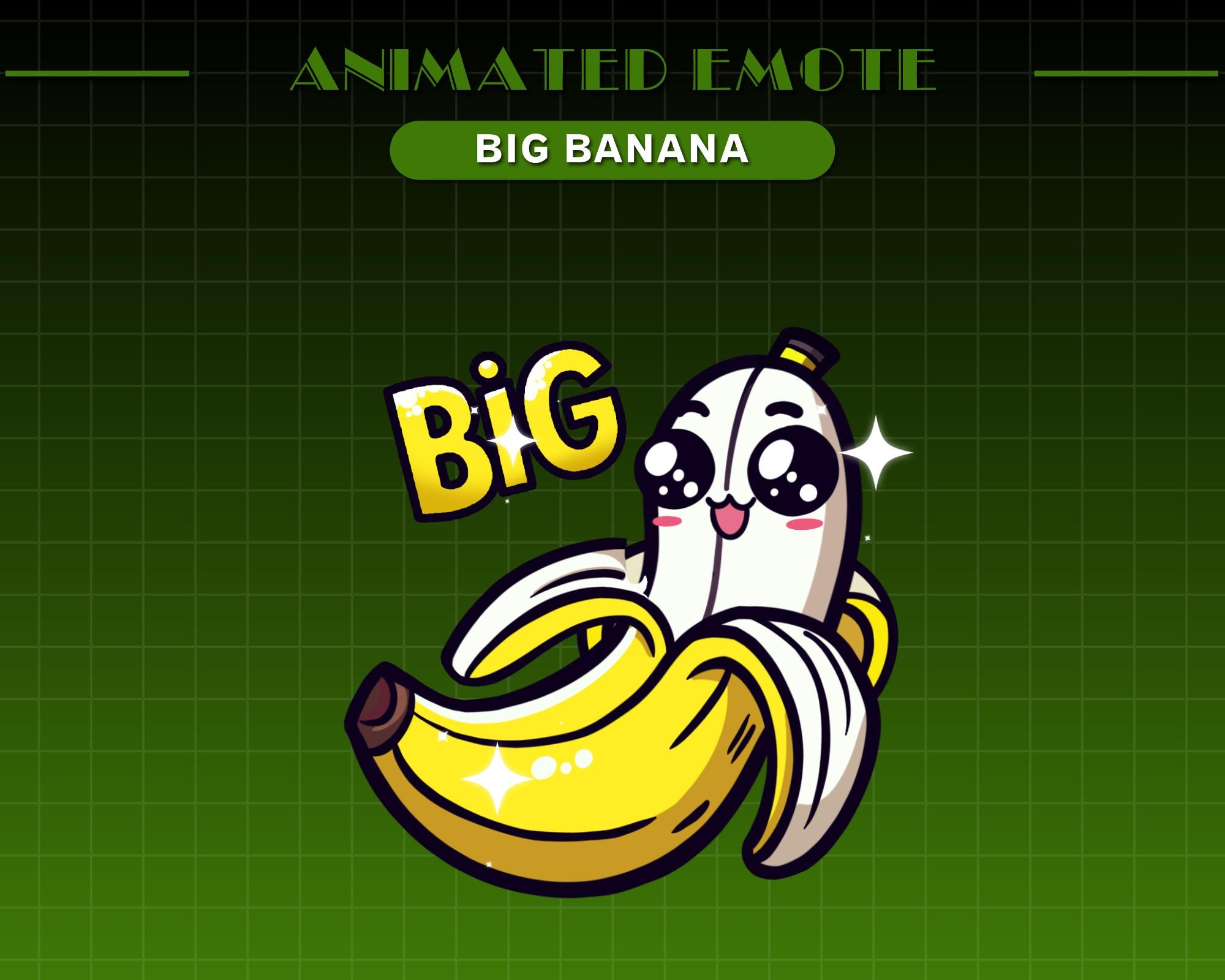 Animated Big Banana Emote | Funny Meme Emote | GIF and WEBM for Twitch ...
