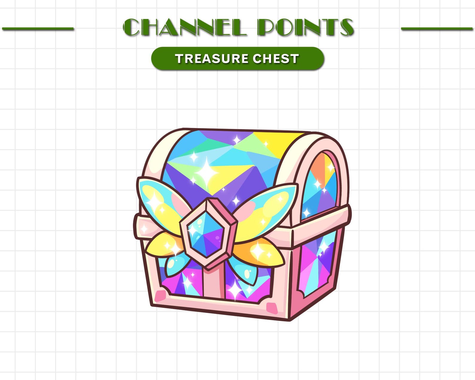Sparkling Treasure Chest Channel Point Icon | Magical Streamer Reward ...
