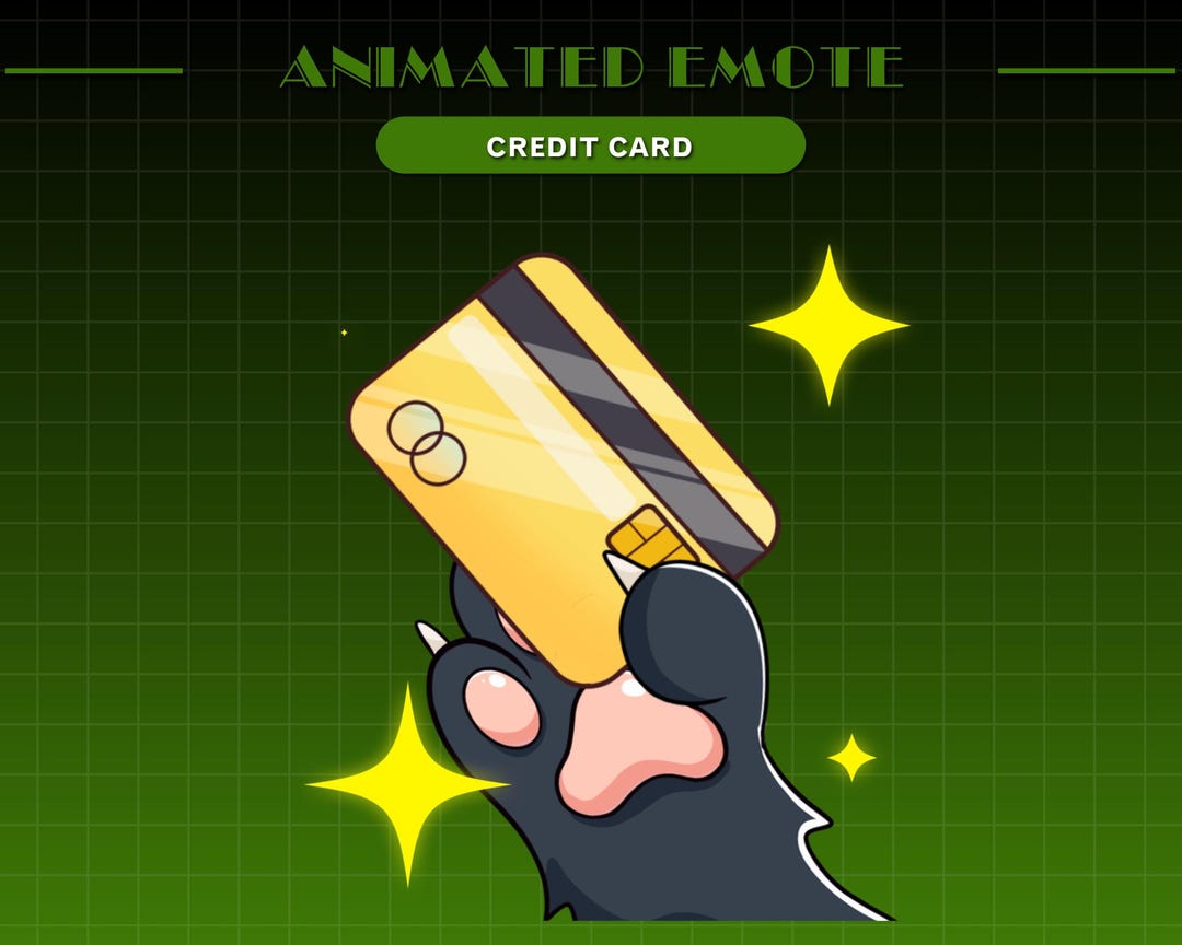 Animated Cat Credit Card Emote | Emoji for Twitch, Discord, Kick ...