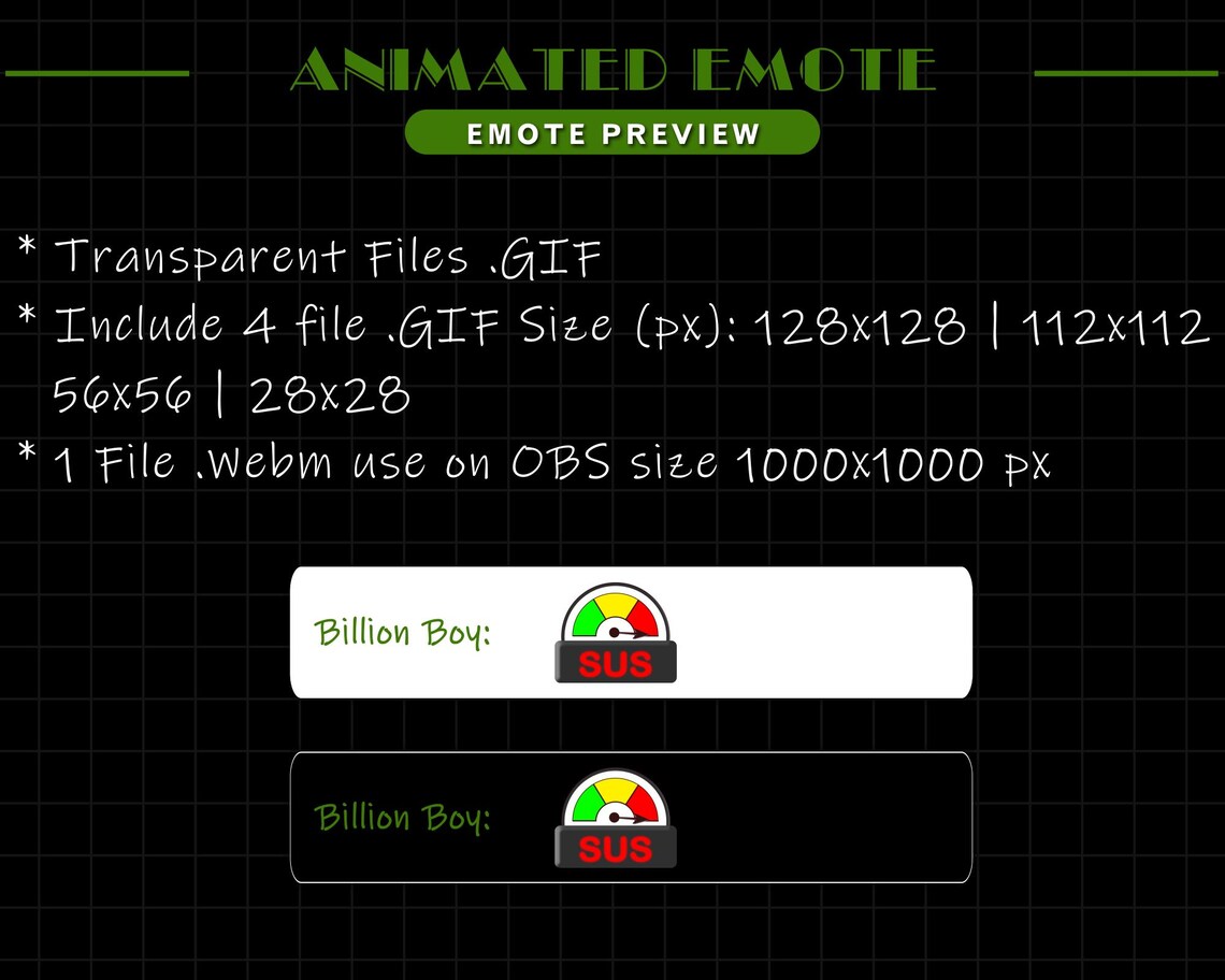 SUS Meter Animated Twitch Emote for Among Us | Twitch, Discord, Kick ...