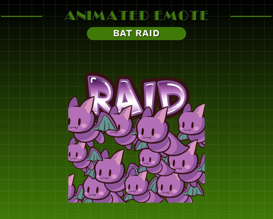 Animated Raid Bats Emote | Twitch-discord- Youtube Streaming Emote ...