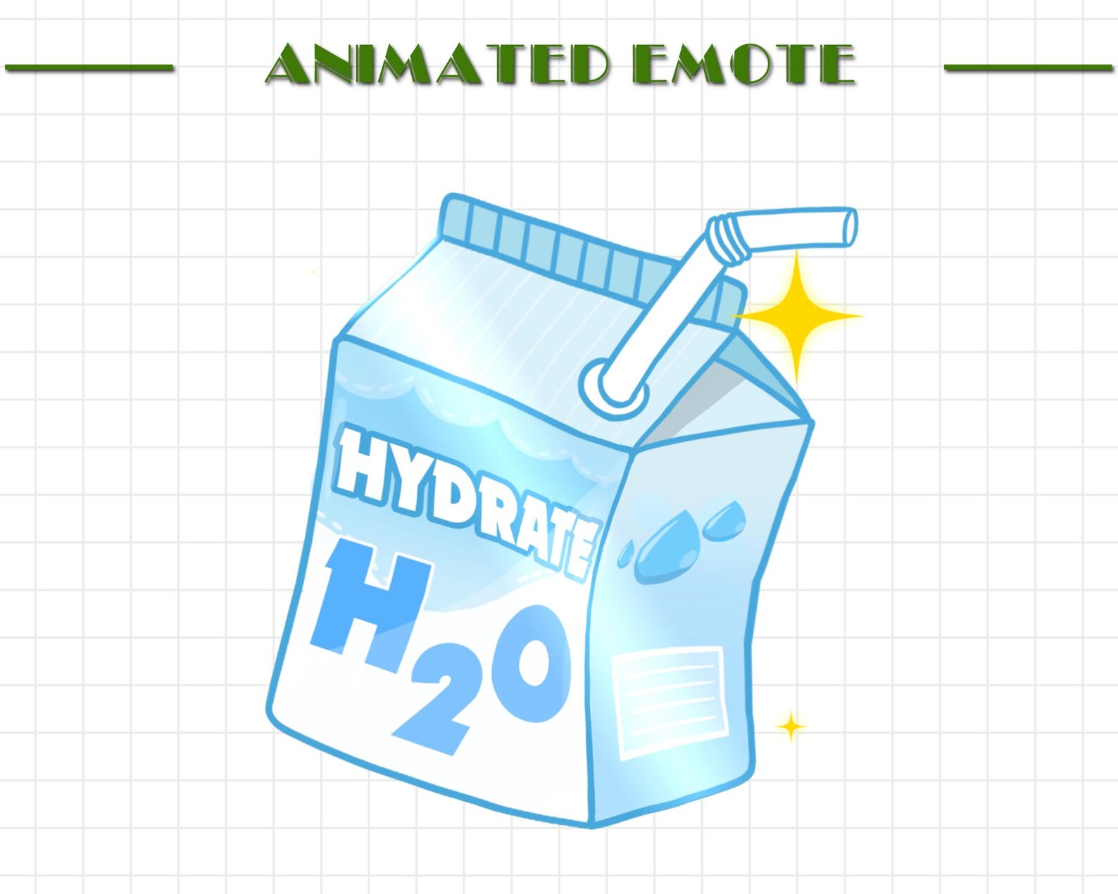 Hydrate H2O Animated Emote | Funny Meme Emote | GIF and WEBM for Twitch ...