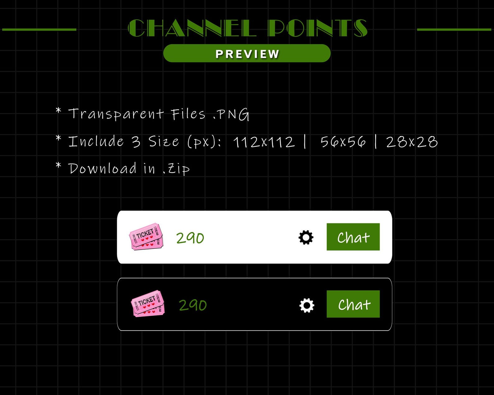 Pink Stream Ticket Twitch Channel Point | Ticket Reward Icon (digital ...