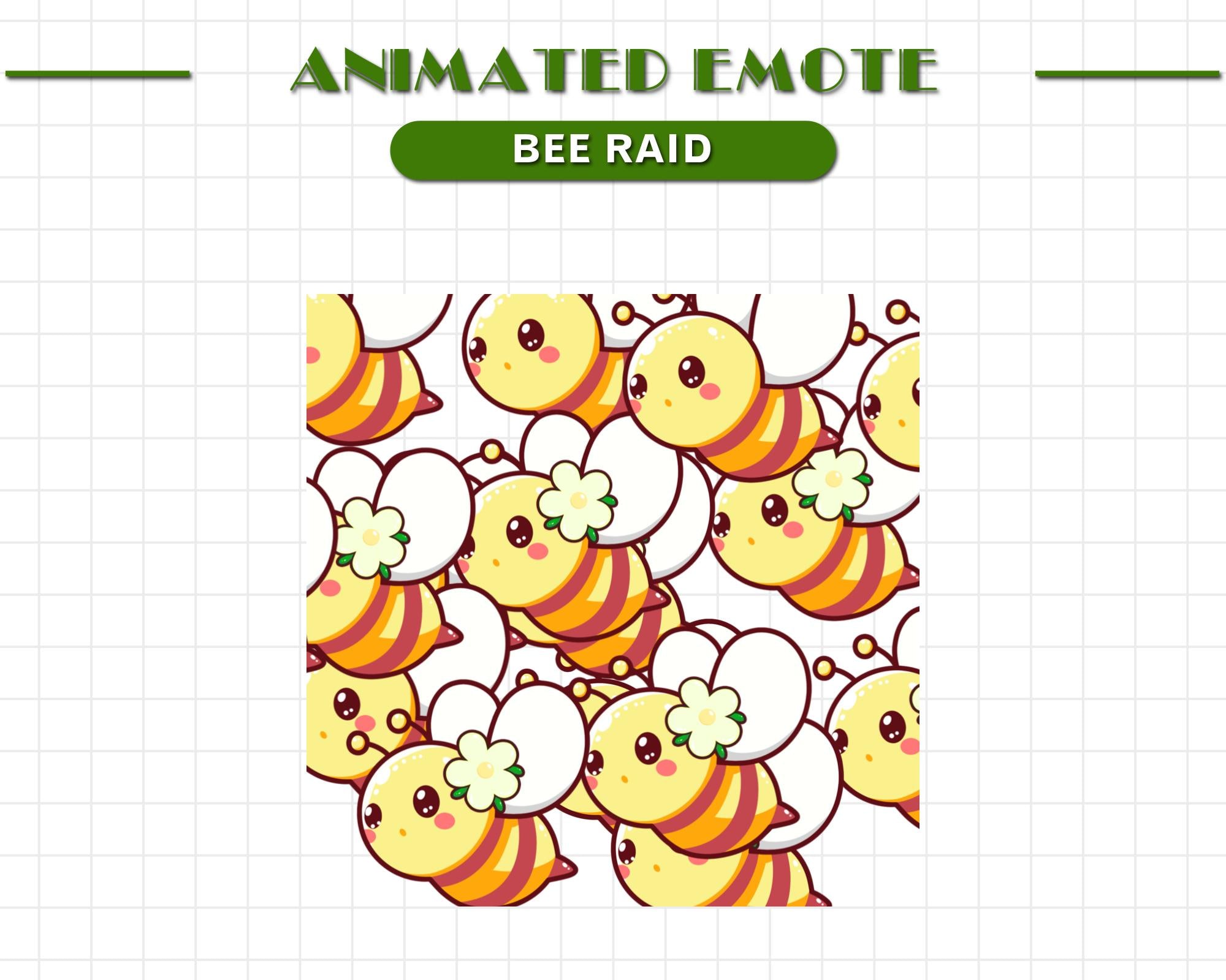 Animated Raid Bees Emote | Buzzing Bee Swarm | Twitch-discord Streaming ...
